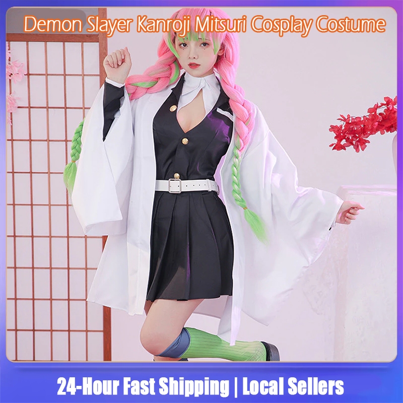Demon Slayer Kanroji Mitsuri Cosplay Costume for Women Kimetsu No Yaiba ...