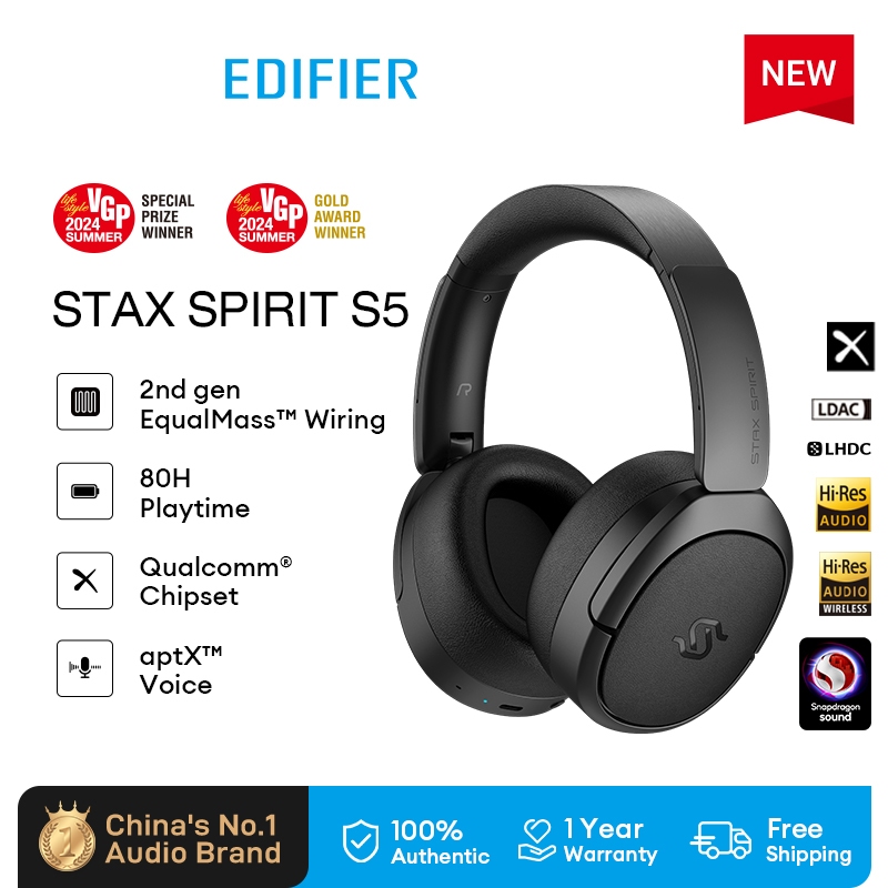 EDIFIER STAX SPIRIT S5 Planar Magnetic Headphones Bluetooth V5.4 Over ...