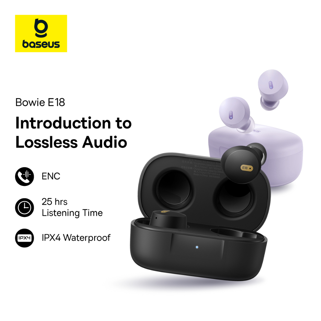 Baseus Bowie E18 True Wireless Earphones Bluetooth 5.3 Lossless Audio ...