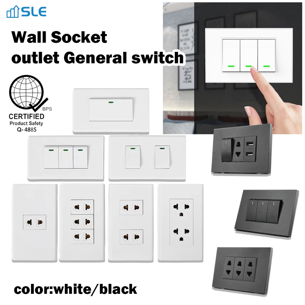 ousehold appliances 1 2 3 Gang Wall Socket Light Switches Socket ...