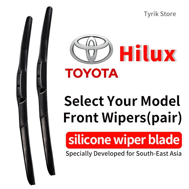 toyota hilux Wiper Blade Pair/Set for ALL year/model hilux Car Front Window Wipers windshield ...