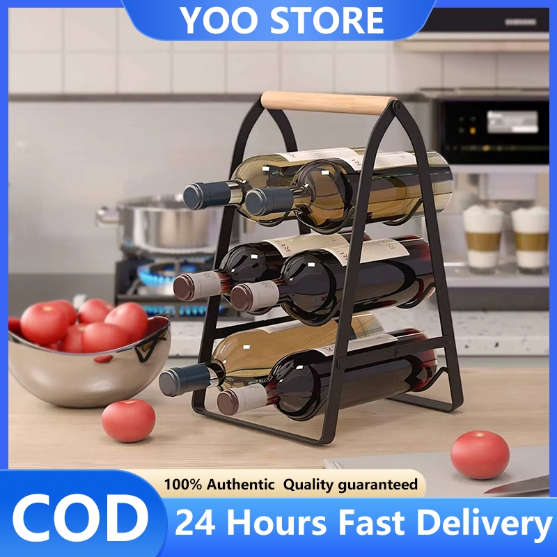 Foldable Wine Rack Steel Wine Rack Organizer Desktop Red Wine Racks ...