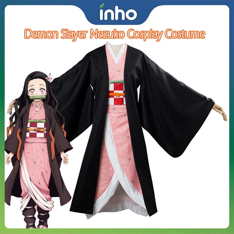 Anime Demon Slayer Kamado Nezuko Cosplay Costume For Adult Kids Girls ...