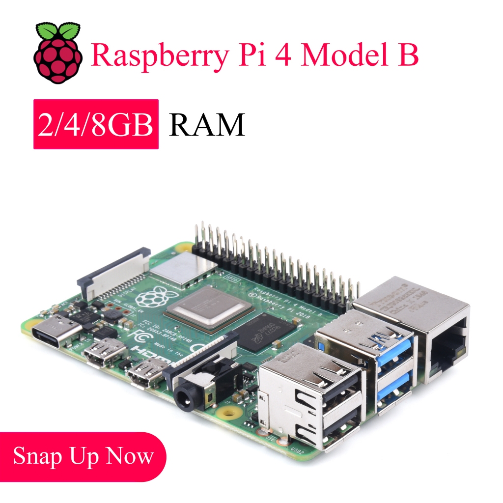 Original Raspberry Pi 4 Model B 4B 3B+ 3B Development Board Kit RAM 2G ...