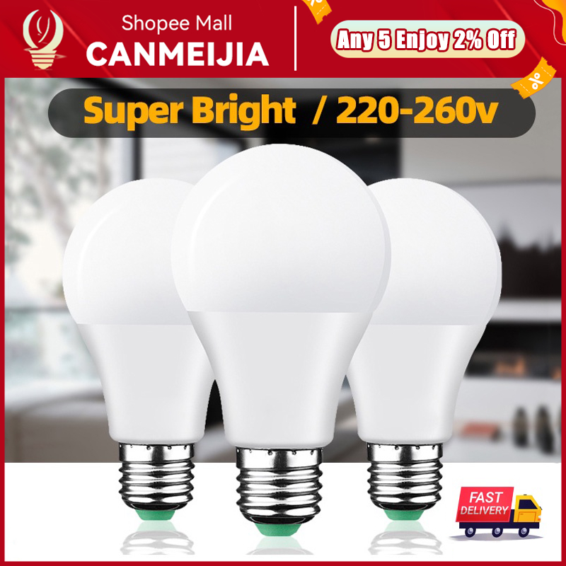 CANMEIJIA E27 LED Bulb Light 3Pcs LED High Power Bulb 5W/7W/9W/12W/15W ...