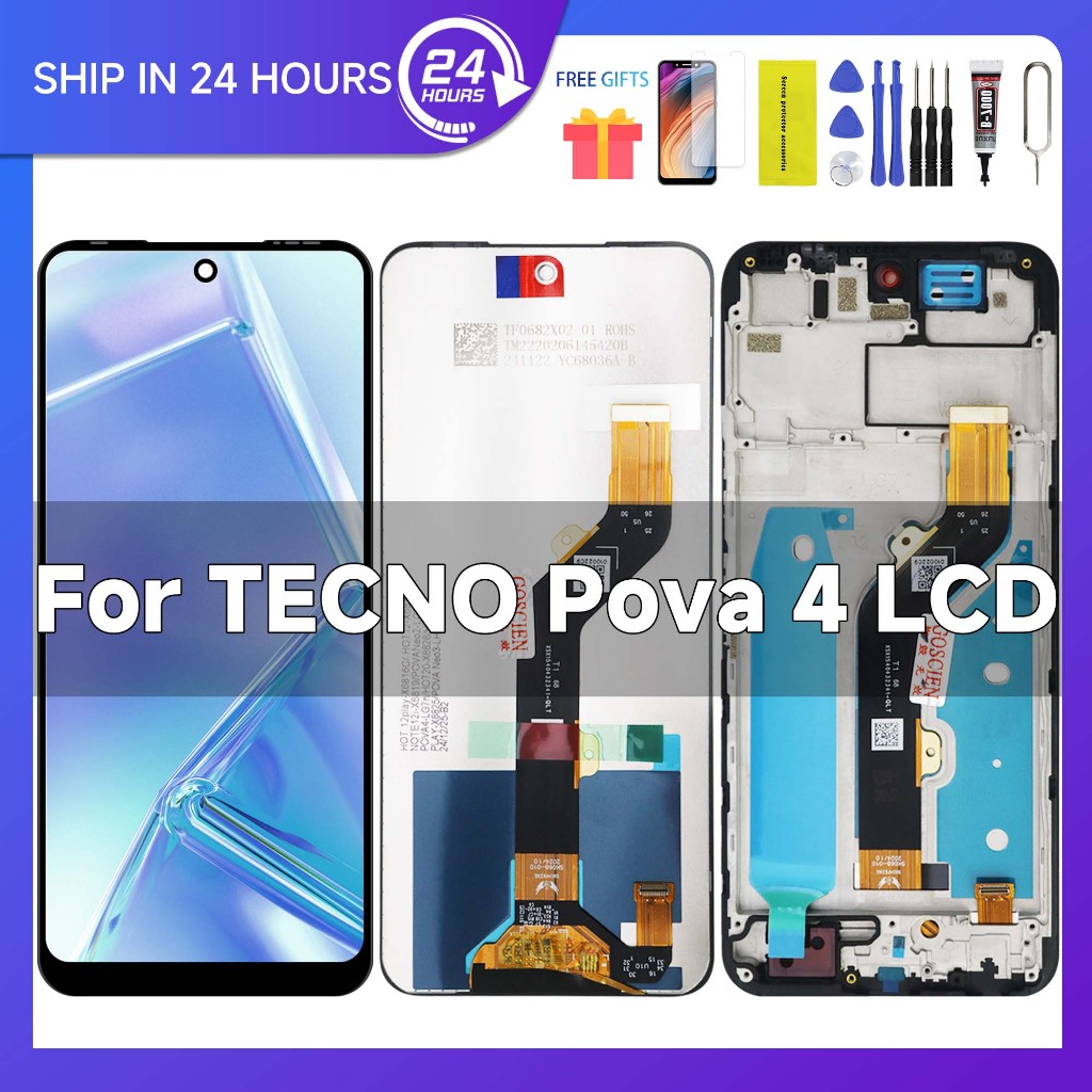 For Tecno Pova 4 Pova4 LG7 LG7n LCD Display Touch Screen Digitizer ...