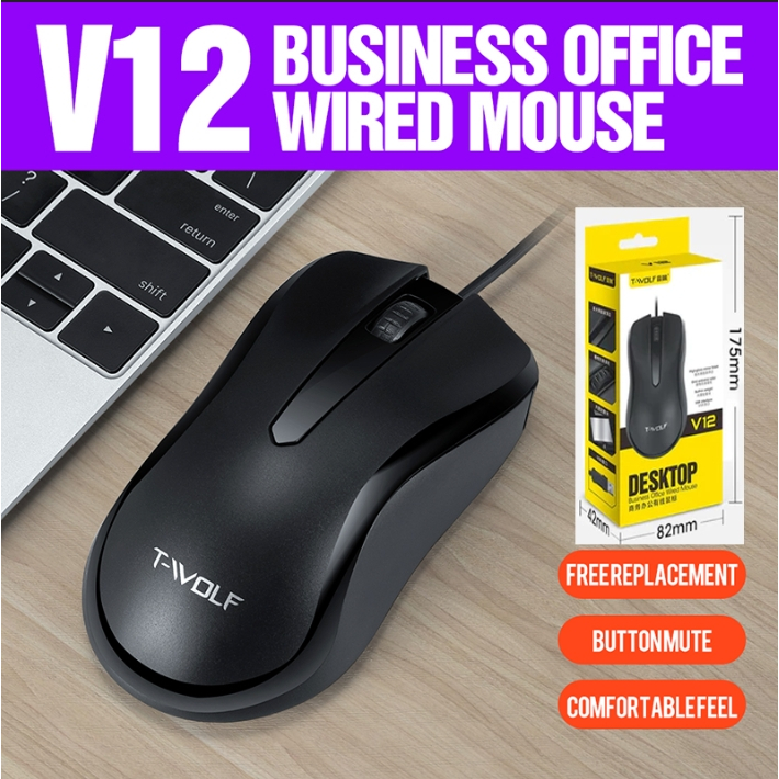 Ultra thin USB Computer Wired Mouse 1000DPI Ergonomic Home Office ...