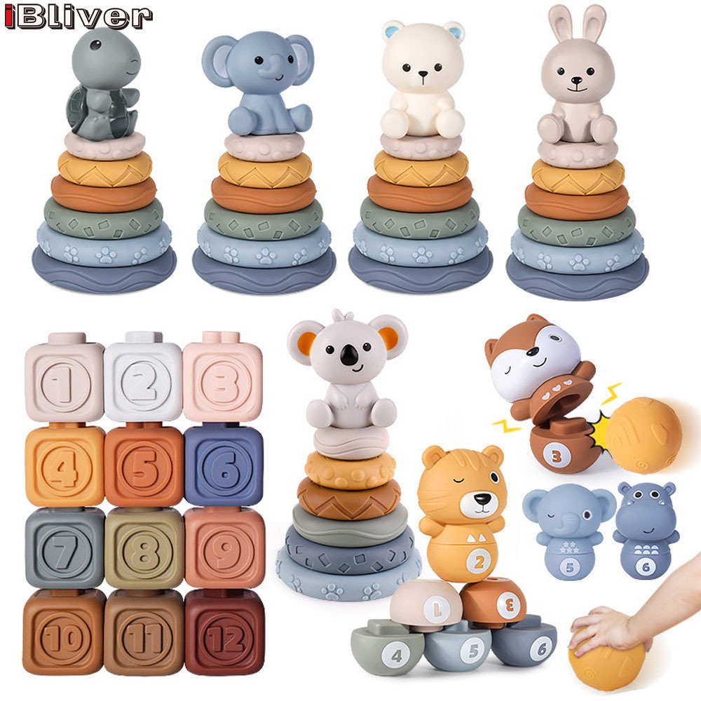 IBliver Montessori Toys For Babies Soft Baby Bundle 6 To 12 Months ...