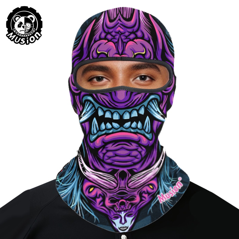 Musion Original Devil Yaksha Full Face Balaclava for Sun Protection ...