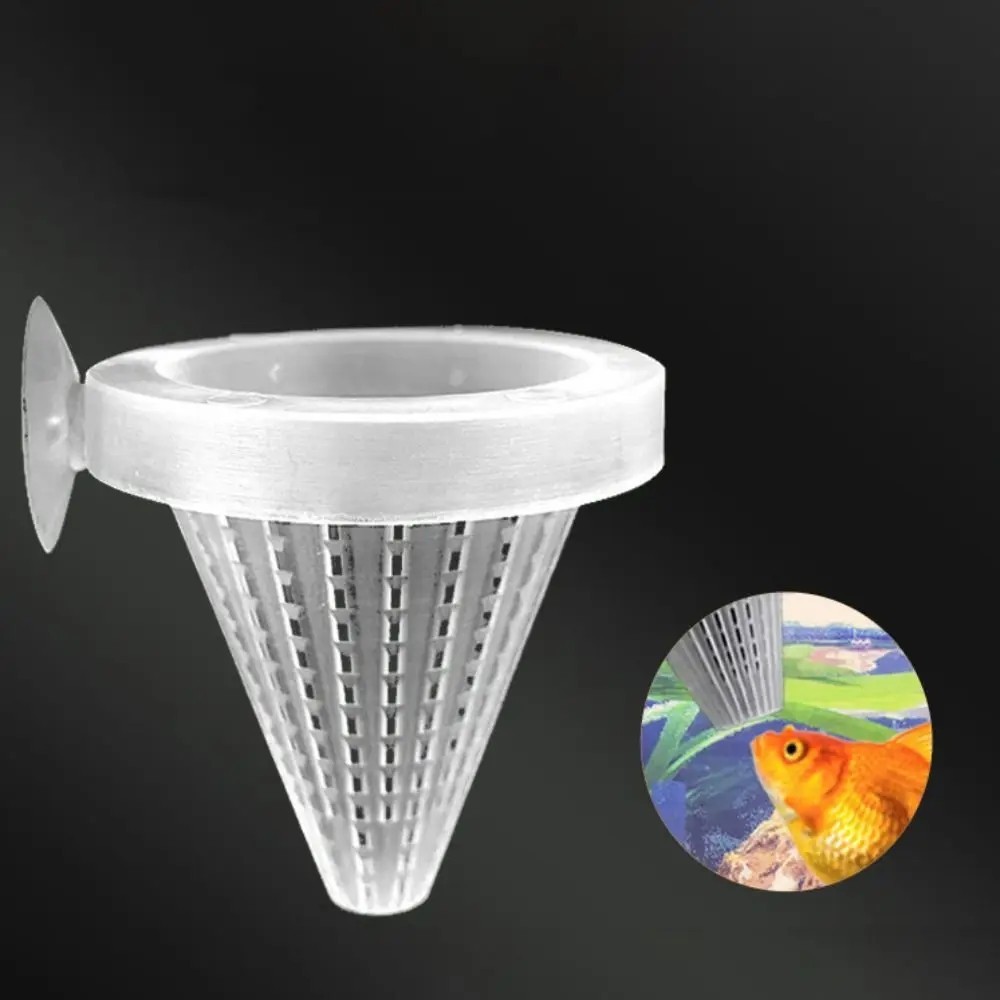 Fish Food Cup Cone Fish Tank Feeder with Suction Cup Suitable for Red ...