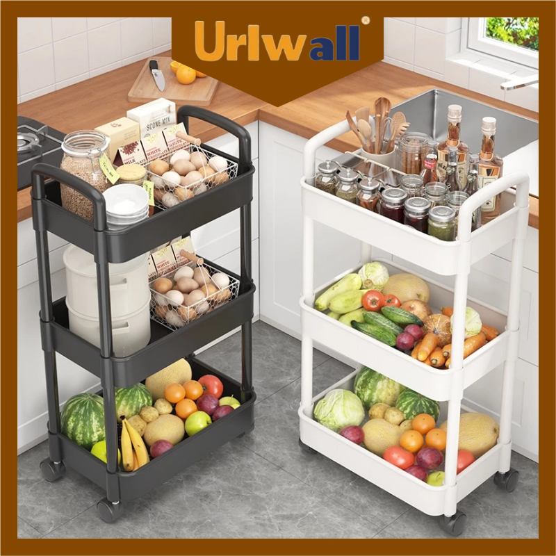 【Good Loading capacity】Urlwall 3/4 TierTrolley Cart Organizer Household ...