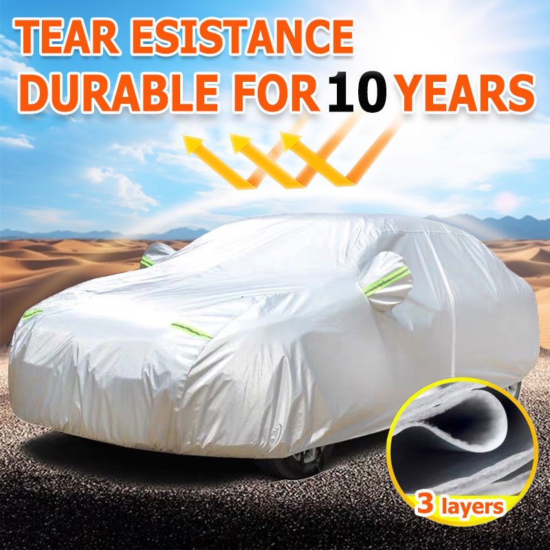 [HOT] High quality 3 Layer thicken car cover sedan Universal Large Size ...