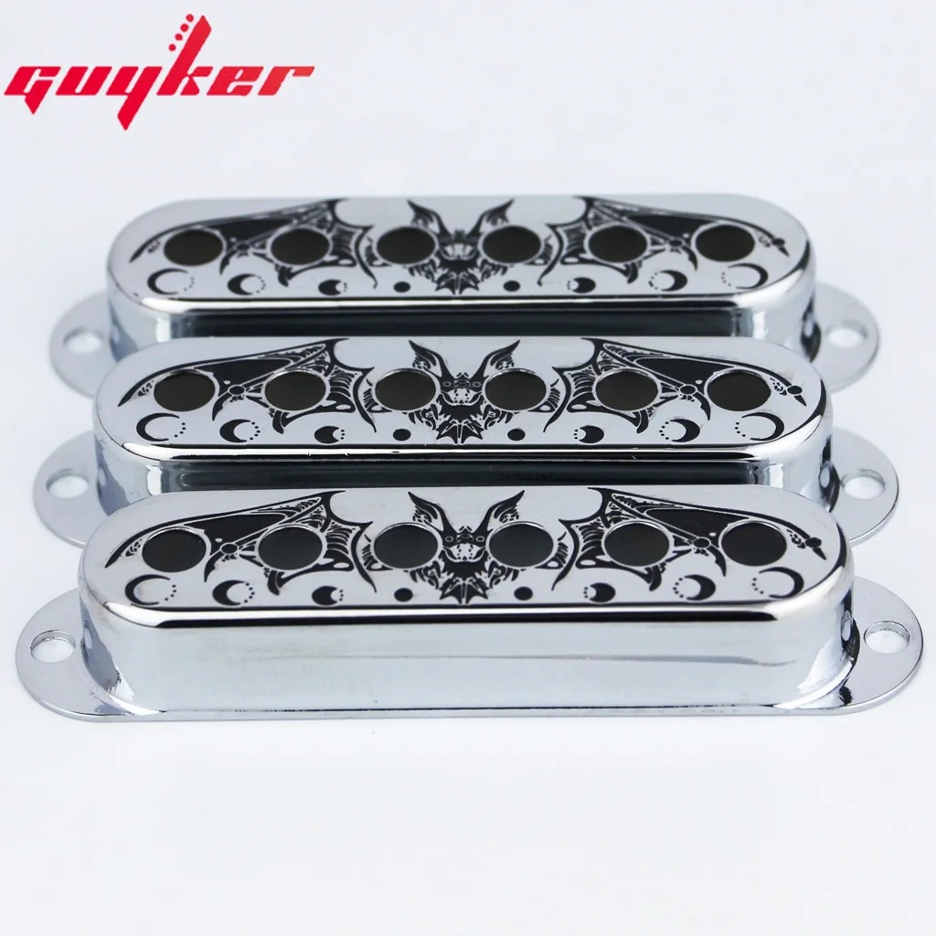 3pcs Single Coil Guitar Pickup Copper Cover 52mm Pole Spacing Bat ...