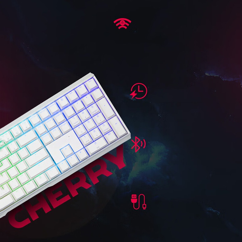 CHERRY MX 3.0S RGB Wireless Mechanical Keyboard - Red Switches, Triple ...