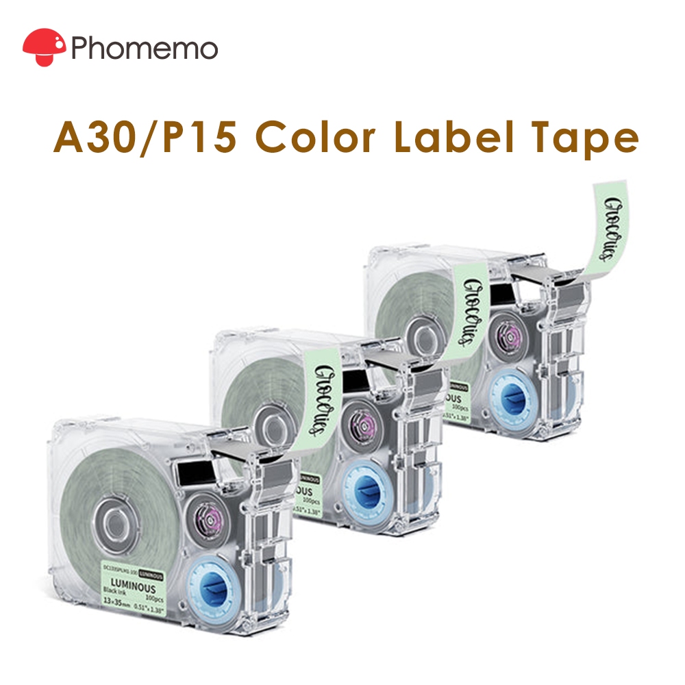 Phomemo A30/P15 Color Label Maker Tape,Self-Adhesive Sticker | Shopee ...