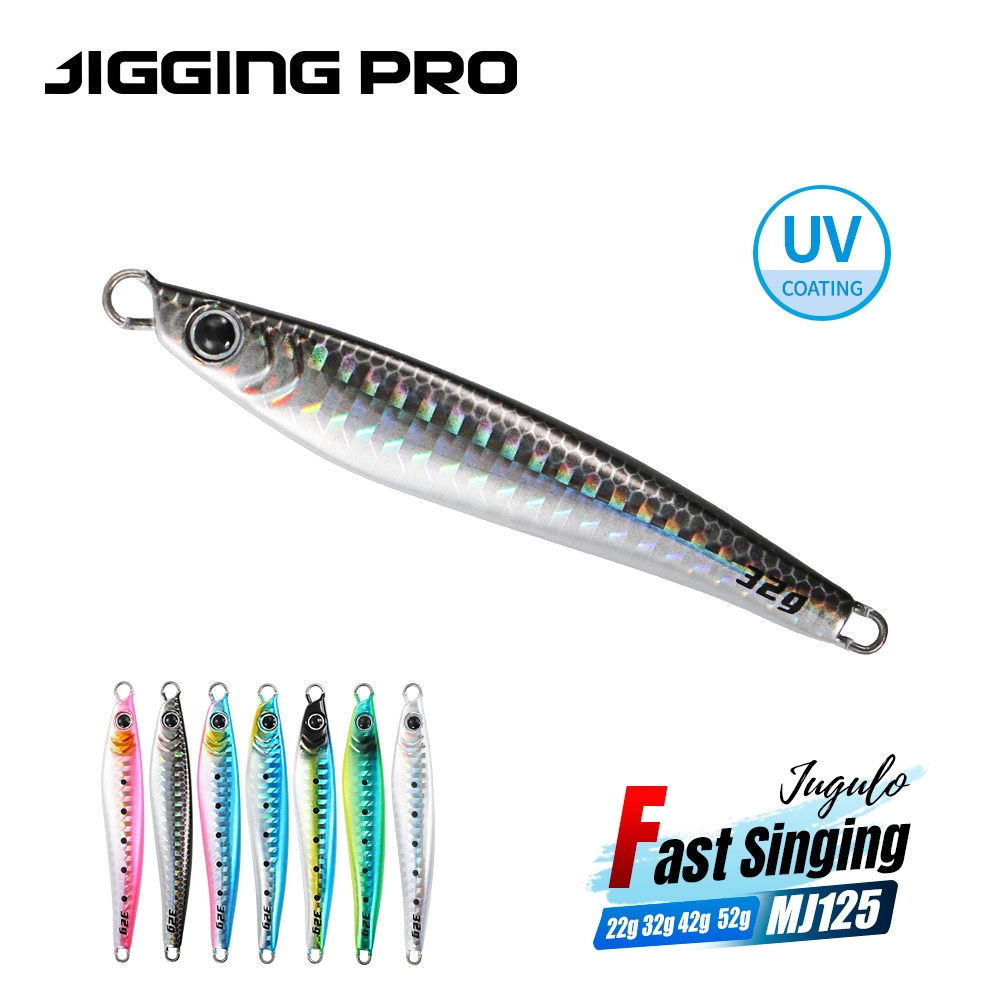 JIGGING PRO 22g 32g 42g 52g JUGULO Fast Sinking Jigs Long Casting Metal Jig Shore Jigging Lure ...