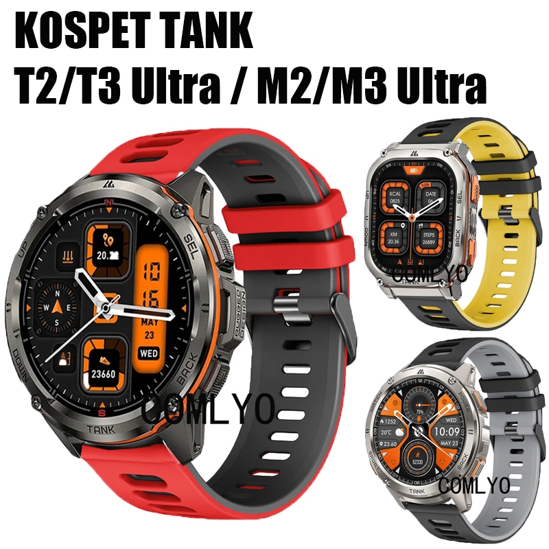 For KOSPET TANK M3 M2 T3 T2 Ultra Smart watch Strap Band Silicone ...