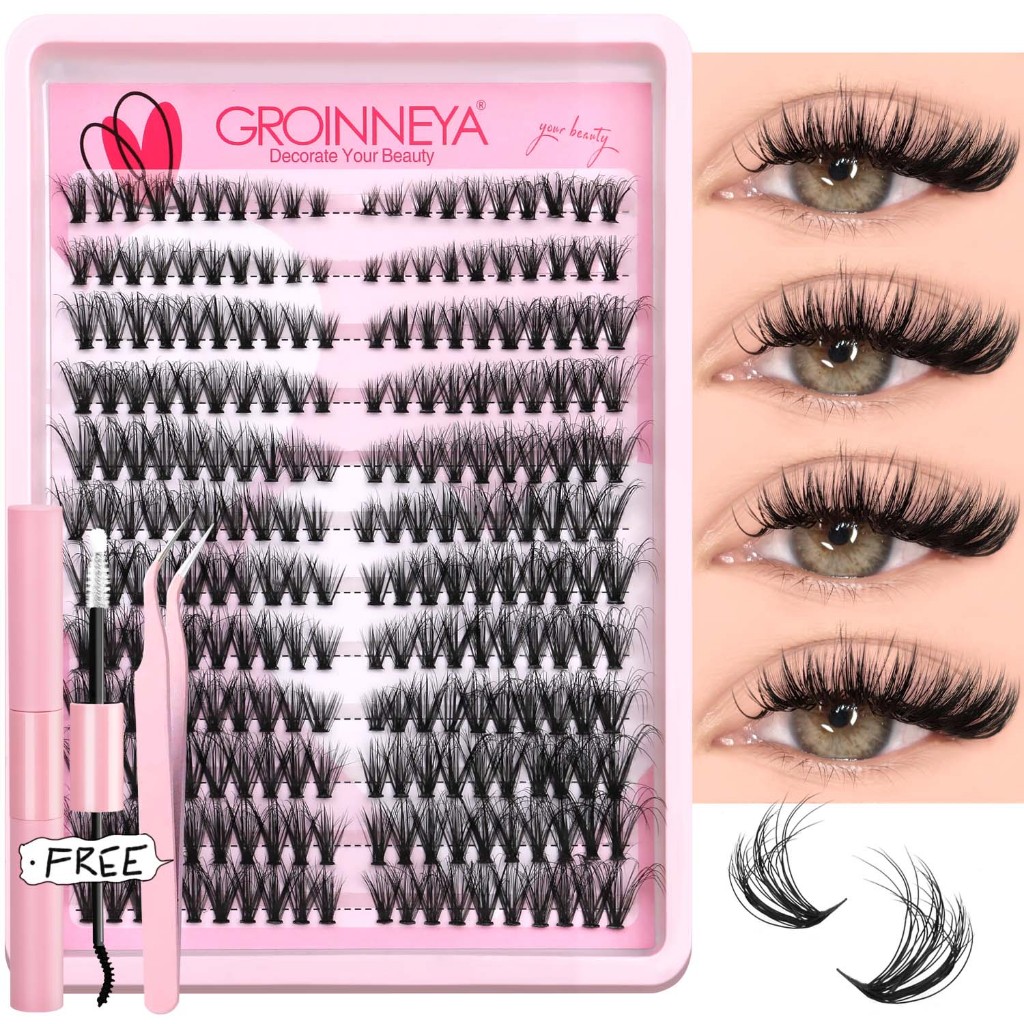 【Fast Shiping】 3D Mink Lashes Kit Cluster Eyelash Soft Thick Lash ...