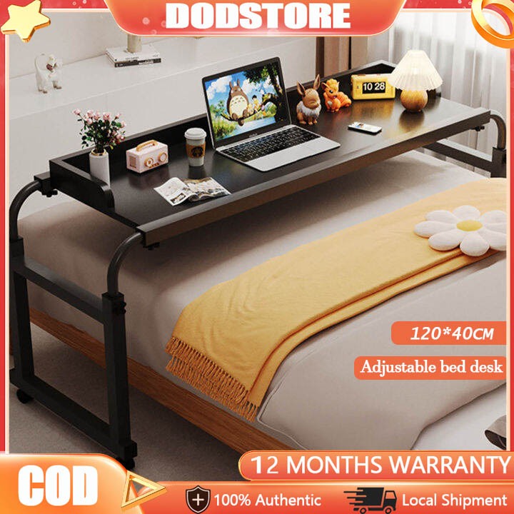 Laptop Table Mobile Adjustable Height Bed Side Table Computer Desk ...