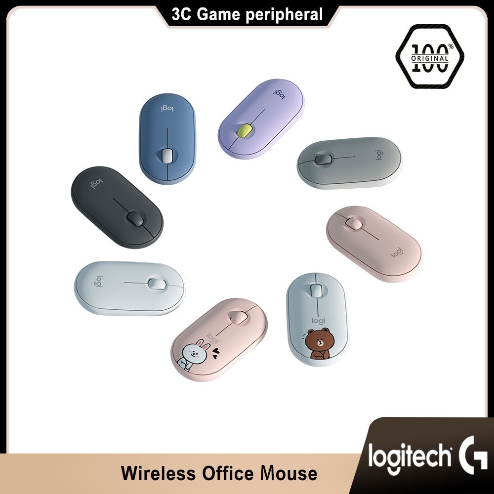 Logitech PEBBLE POP Mouse M350 Wireless Bluetooth Mouse Light and Thin ...