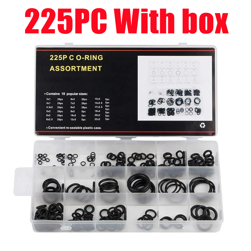 225PCS Box O Ring Set Rubber Gasket For Pressure Washer Seals ...