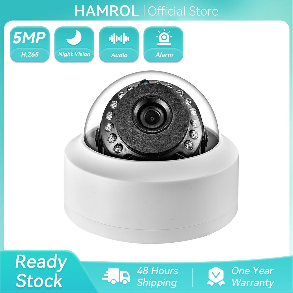 Hamrol 5MP 3MP 2MP IP Camera POE Internal Microphone Motion Detection ...