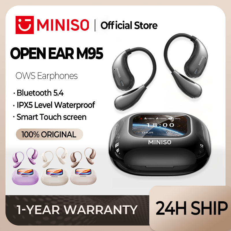 MINISO M95 Al Smart Real-Time Translation Wireless Earphones Bluetooth ...