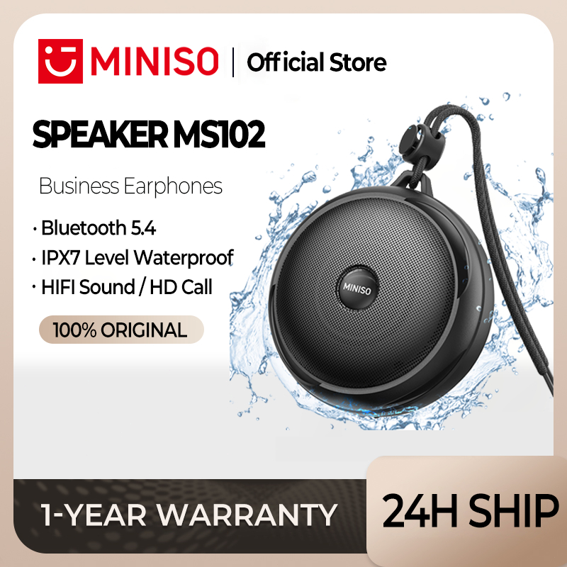 MINISO M102 Wireless Bluetooth Speaker IPX7 Strong Bass 6 hours Long ...