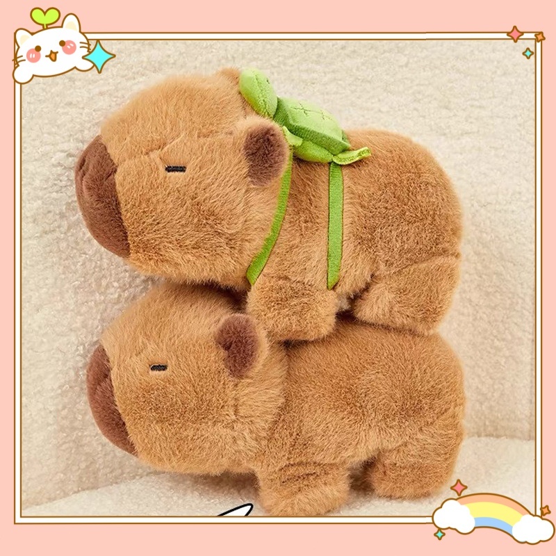 Cute Capybara Plush Toy Backpack Key Pendant Wagging Tail Blowing ...