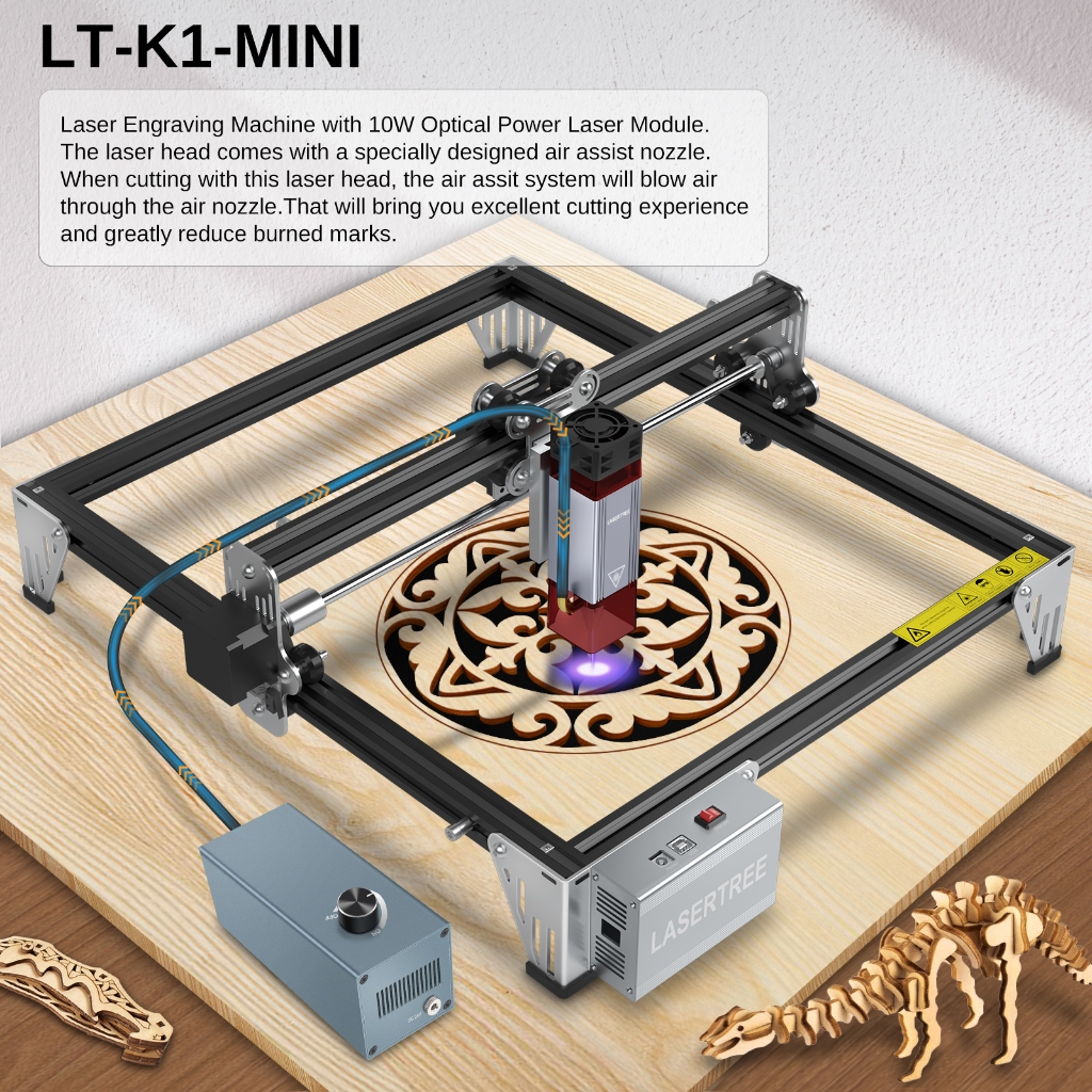 LASER TREE K1 Mini Laser Engraving Machine with 10W Laser Head Laser ...