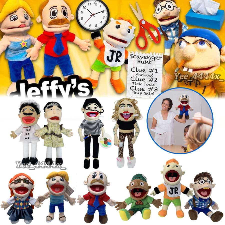 Jeffy Puppet Soft Plush Toy | Jeffy’s Mom/Dad/Penelope Plush Puppet ...