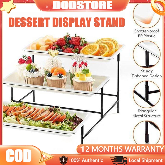 Food Display Rack Kitchen Food Rack Ceramic 3 Tier Party Shelf Dim Sum ...