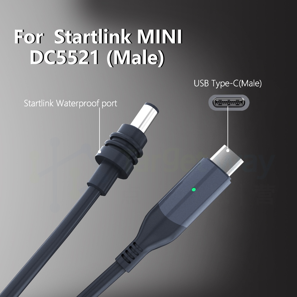 StarLink Space-x Mini USBC to D Cable, Waterproof Overload, Short ...