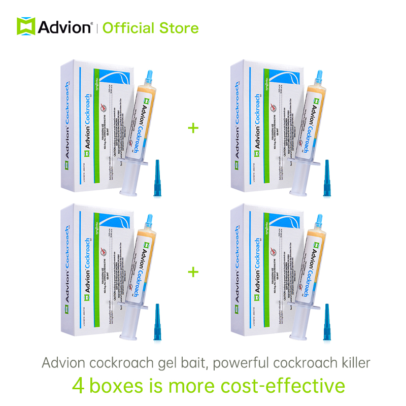 Syngenta Advion Cockroach Gel Bait, 4 Tubes x 30-Grams, 4 Plunger and 4 Tips, German Roach ...