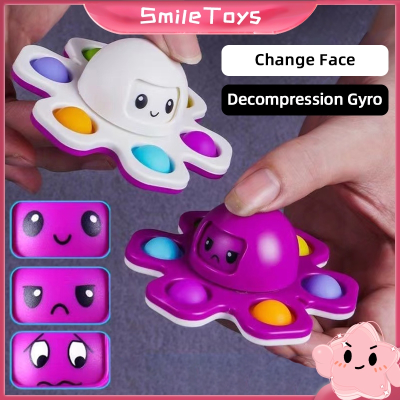 SmileToys Flip Face-Changing Octopus Squid Game Pop It Fidget Toy ...