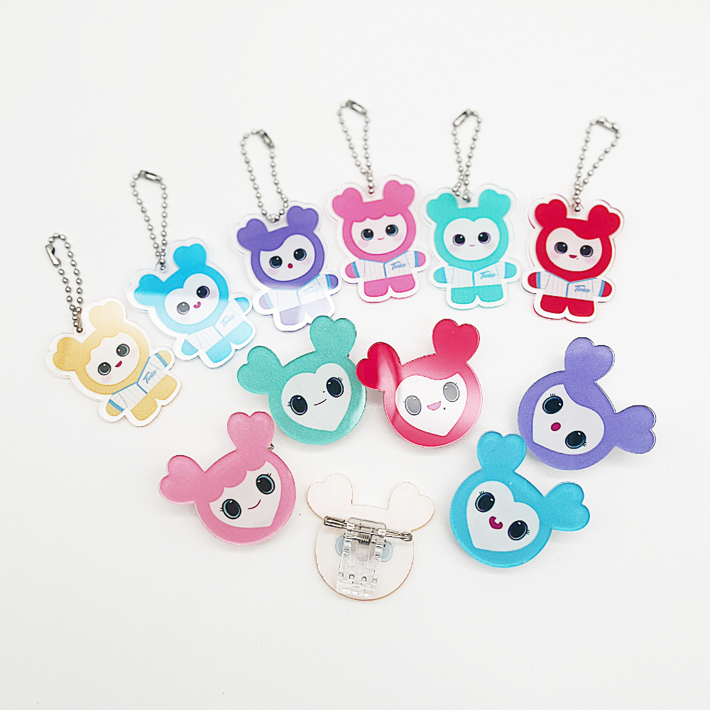 2 pcs TWICE Keychain&Clip Decoration Pendant Accessory NAYEON JeongYeon ...