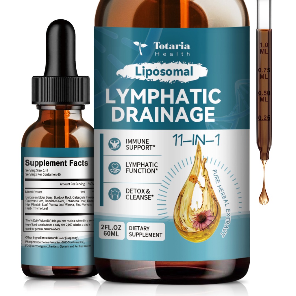Totaria Liposomal Lymphatic Drainage Drops 11 In 1 Organic Lymphatic ...
