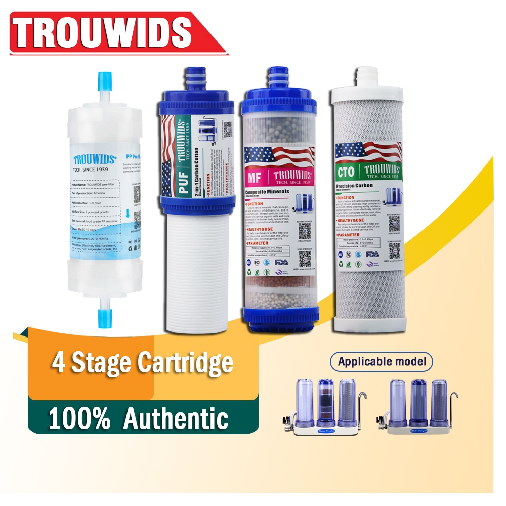 TROUWIDS 3 Stage Filter Replacement Alkaline Water Filter Cartridge 1 ...
