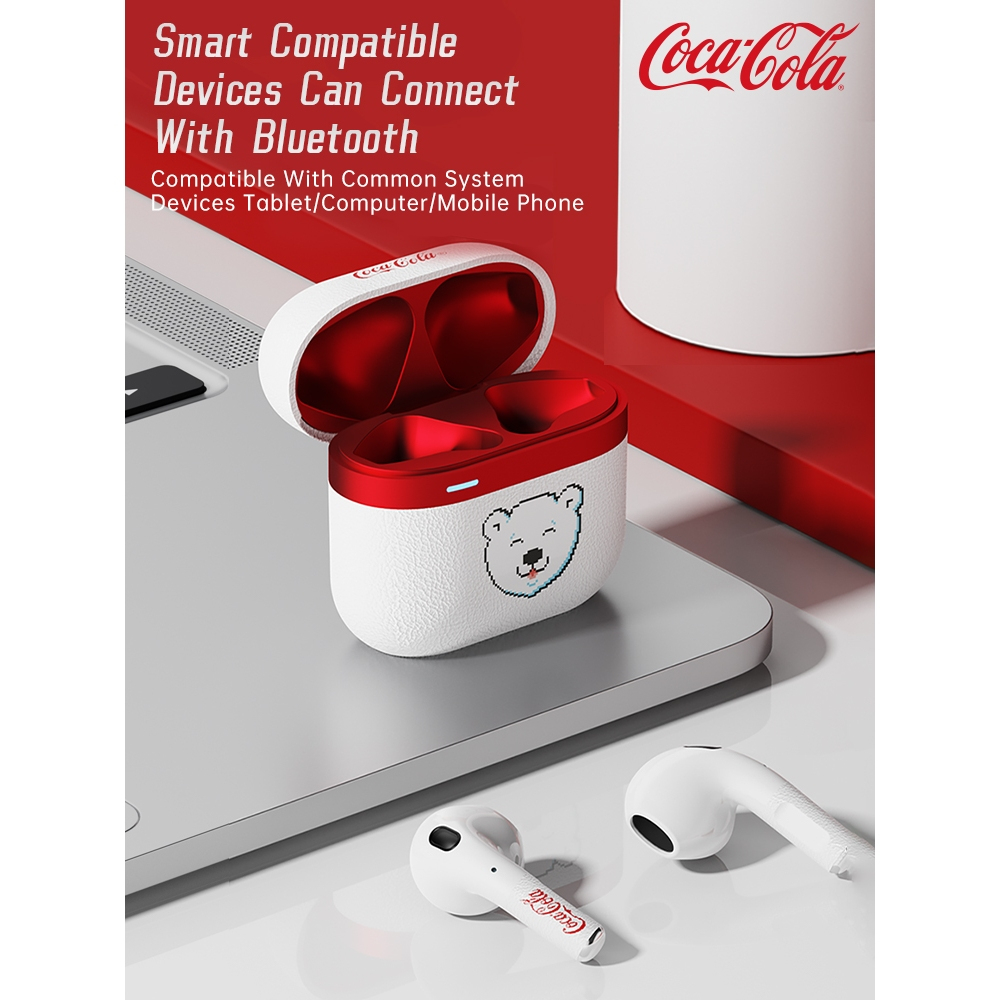 Coca-Cola T25 TWS Bluetooth Wireless Earphones Bluetooth 5.3 with ...