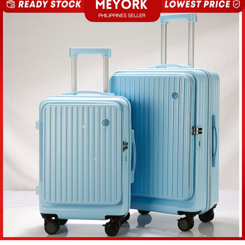 20/24 inch Front Open Lid Luggage Travel Bag With USB Port Cup Holder ...