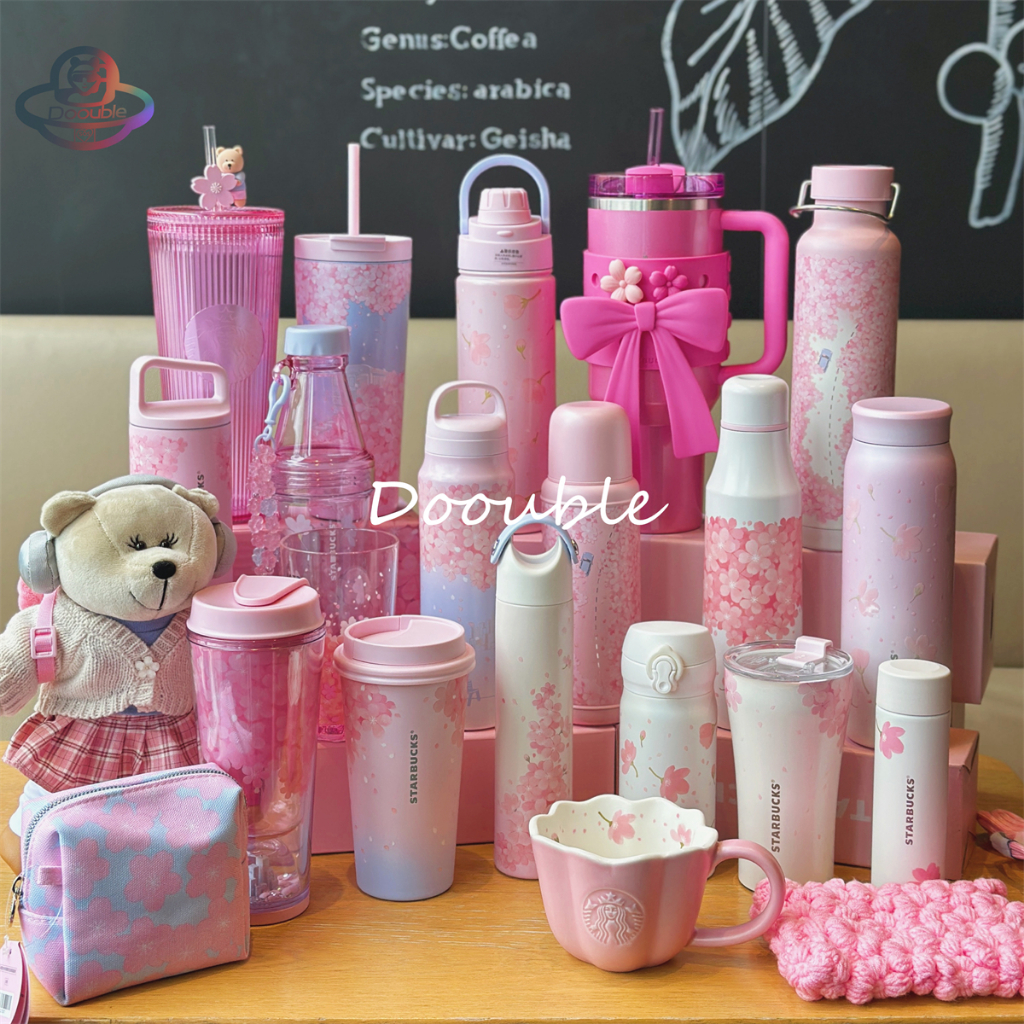 Starbucks China 2025 Sakura Season Collection Spring Blossom Pink Glass ...