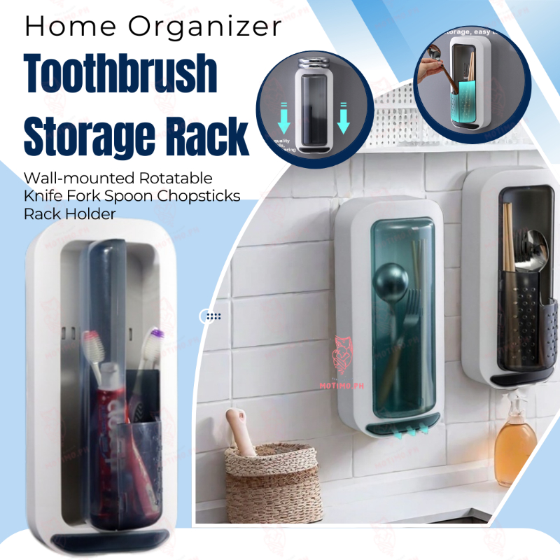 From PH 360 Rotating Toothbrush Holde Toothbrush Storage Rack Wall ...