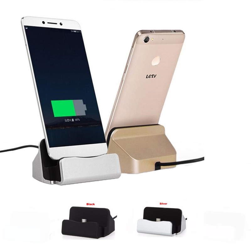 2 IN 1 Data Phone Dock Charger Docking Stand For IPhone & Android with ...