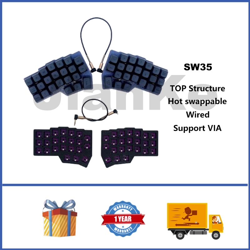 CORNE Sw35 Wired Mechanical Keyboard 45 Key Hot swappable RGB Custom ...