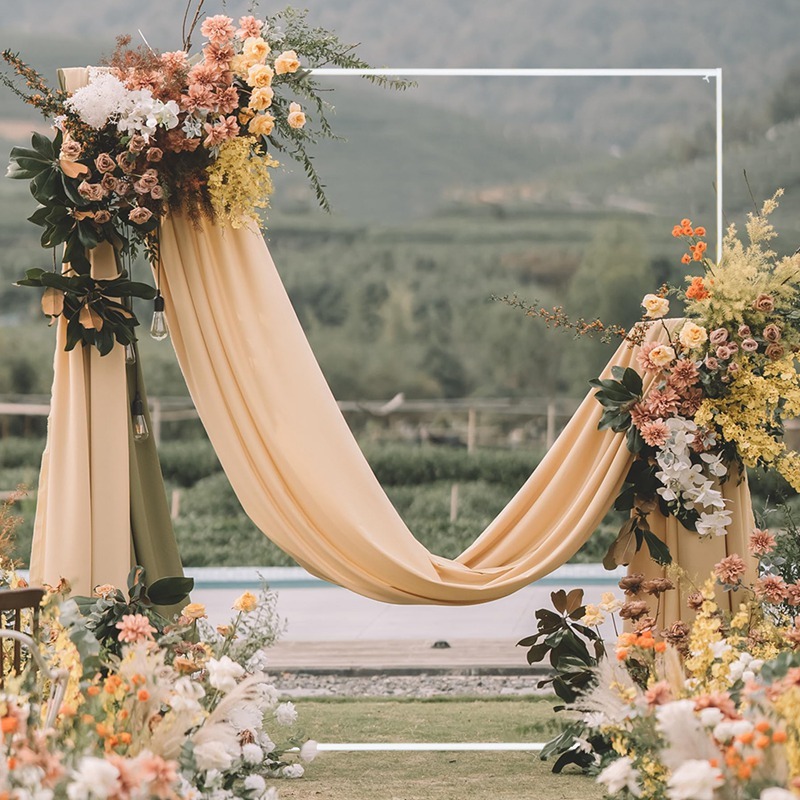 2*2M White Black Square Rectangular Metal Arch Photography Background ...