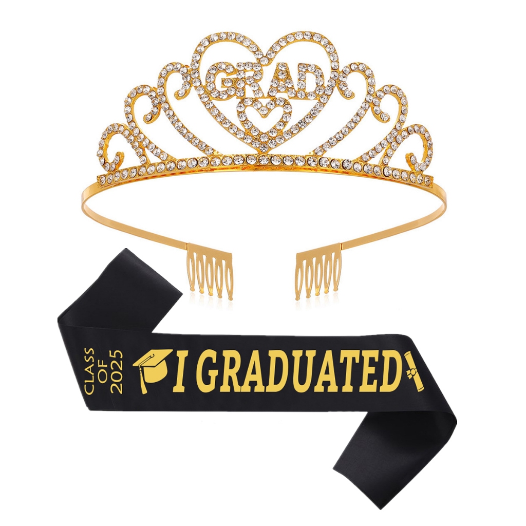 2025 year Graduation crown graduation shoulder strap graduation student ...