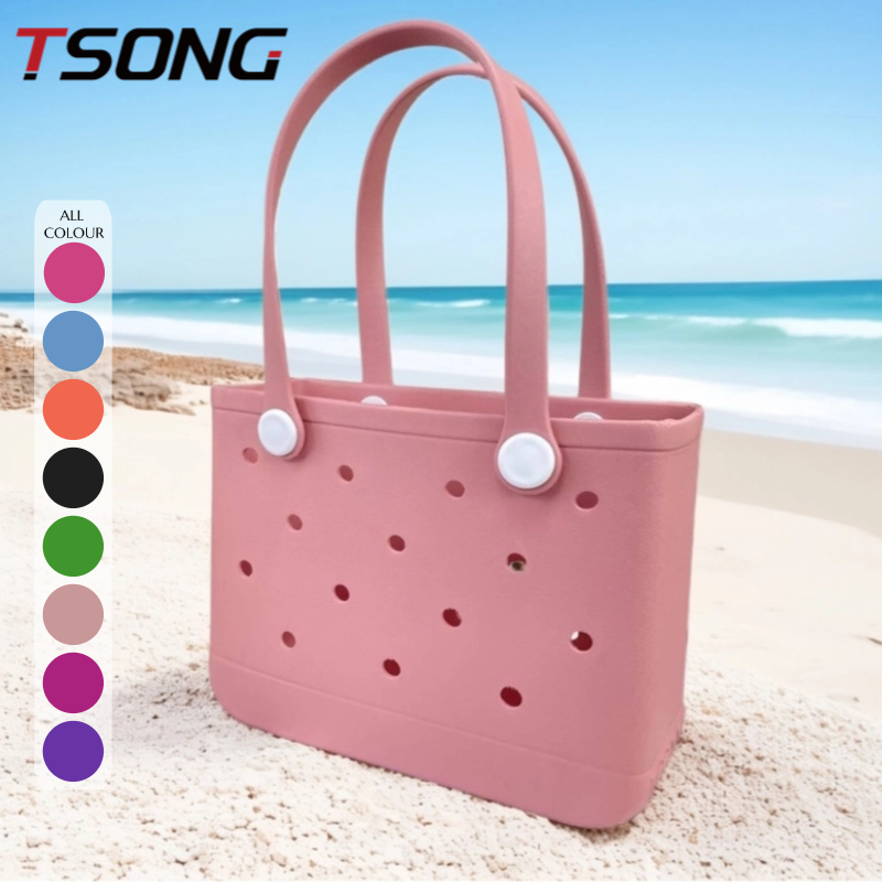 TSONG Waterproof EVA Rubber Tote Beach Bags for Women Rubber Type Tote Bag With High Quality ...