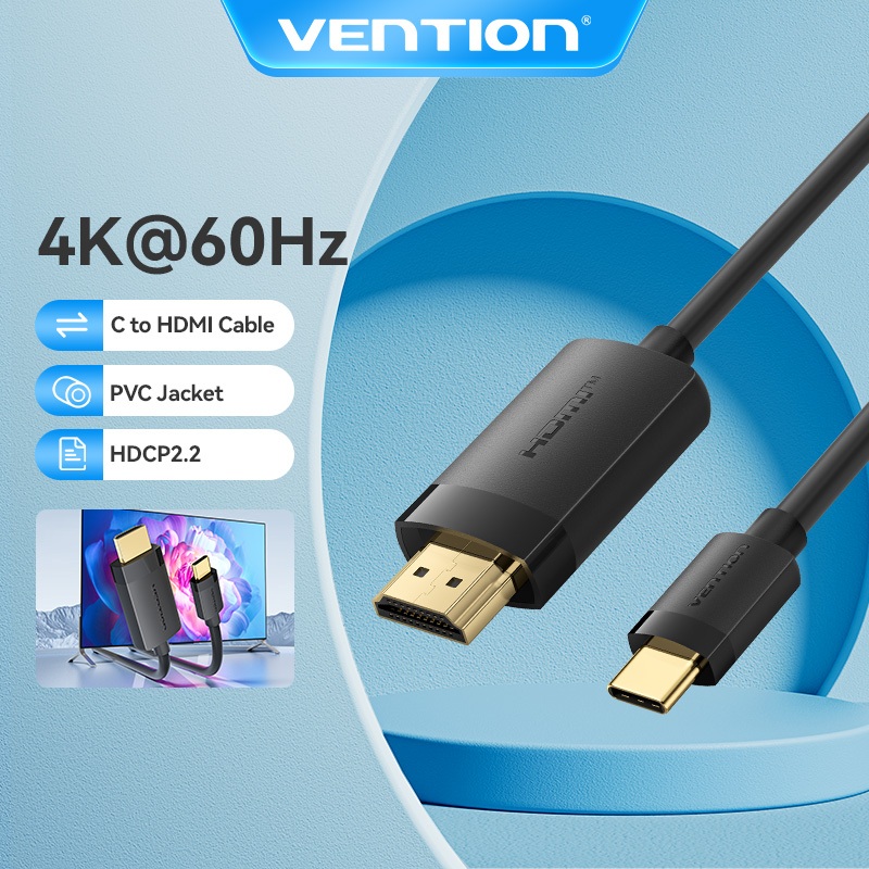 Vention USB-C to HDMI Cable 4K@60Hz Converter for Laptop to Projector ...