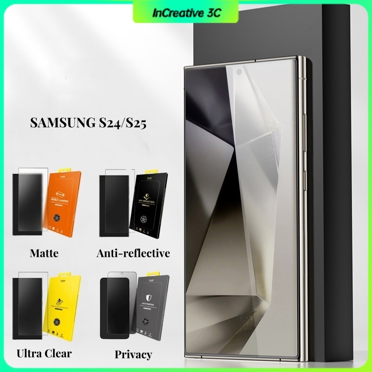 Hoda Screen Protector Tempered Glass compatible for Samsung Galaxy S24 S25 ultra S25u S24u Anti ...
