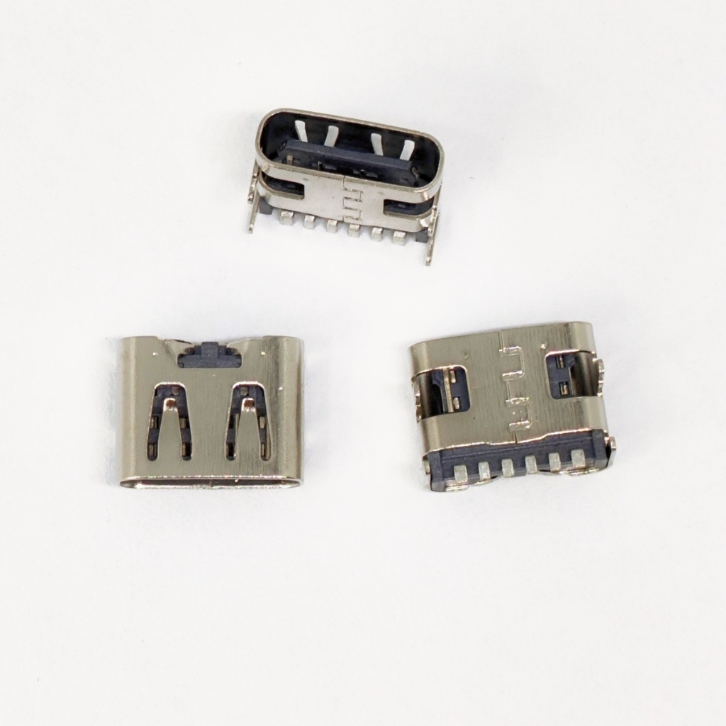 10-100Pcs USB Type C Female 6 Pin SMT Socket Charger Charging Dock Port ...